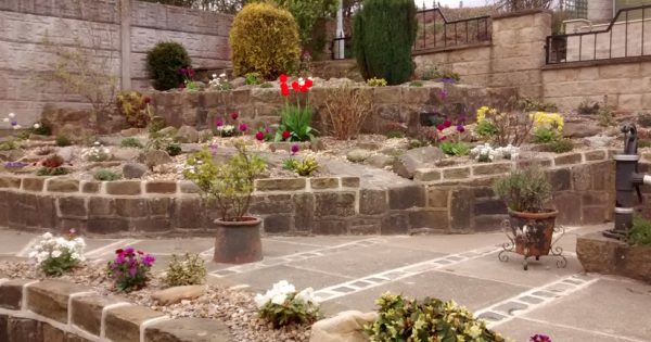 Stone Terrace and Rockery – Leeds Gardener